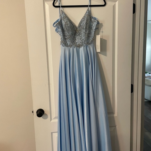 Alyce Paris | Dresses | Alyce Paris Light Blue Embellished Prom Dress ...